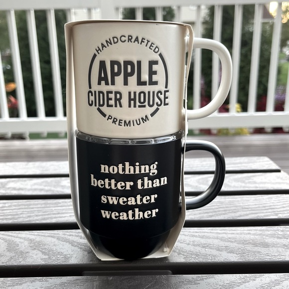 Target | Dining | Rare Stackable Ceramic Mugs Apple Cider House Sweater ...